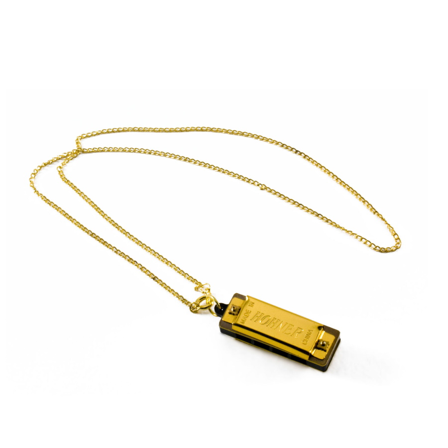 Mini Harmonica Necklace Gold (Boxed) Hohner Worlds Smallest Harmonica ...